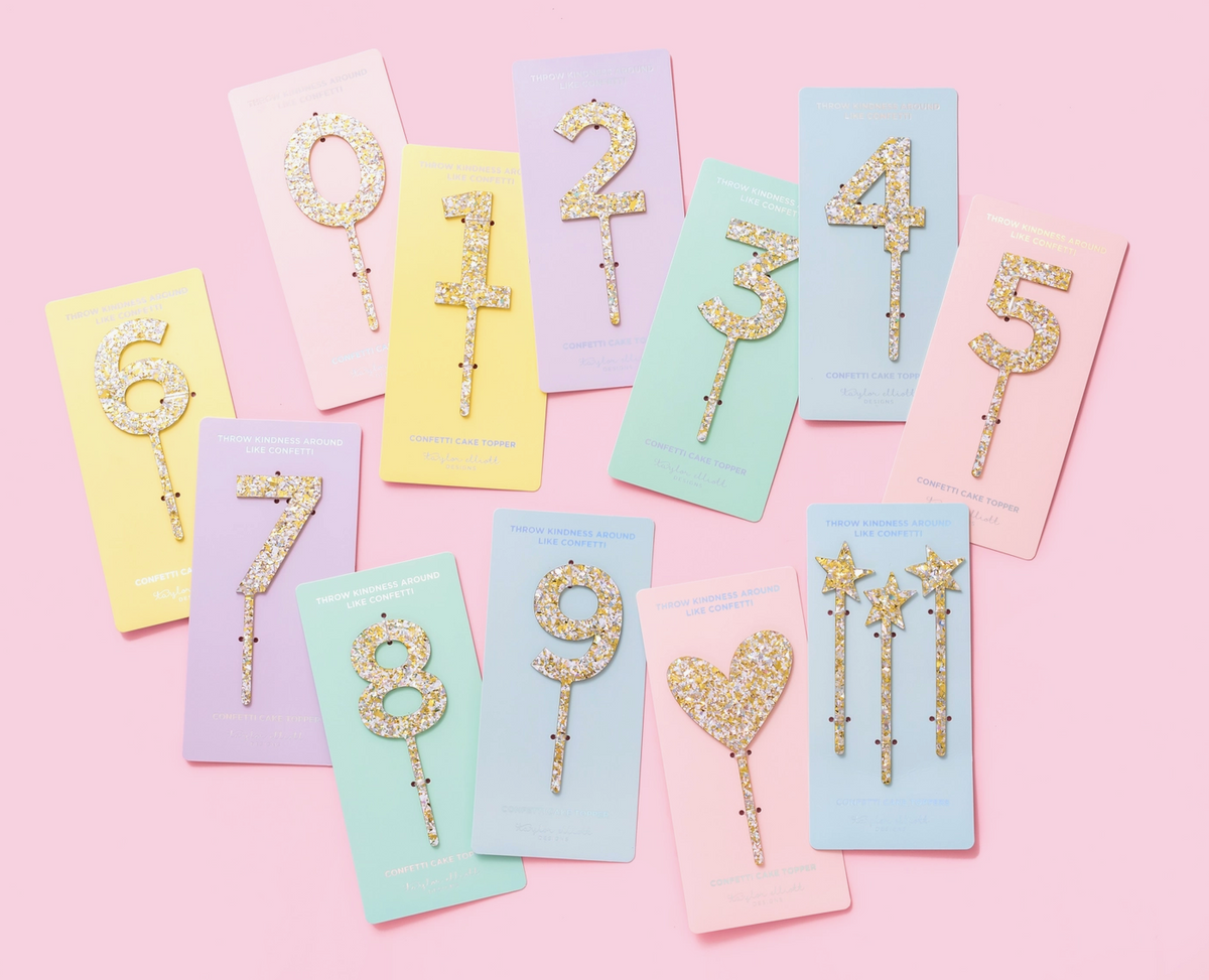 Pearl Confetti Cake Topper – PepperLou Gifts